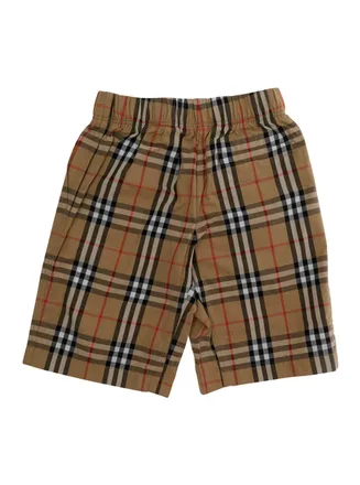 Burberry Boys Shorts Beige Check Cotton