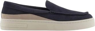 A|X Armani Exchange Homme, Chaussures, Bleu, Taille: 43 1/2 EU Slip-on en daim
