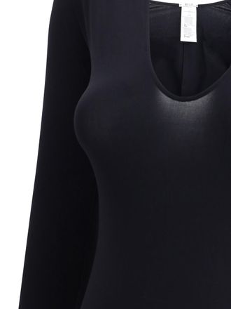Wolford Womens Bodysuit V-Neck Black Polyamide Tops Top