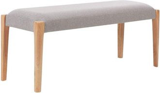 Beliani Banquette Rectangulaire de Couloir Rétro avec Assise Rembourrée Gris Clair Elyria