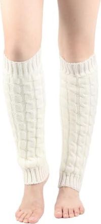 Generic Jambi&egrave;res anthracite Ceinture en peluche Laine douce Hosiery Laine tricot&eacute;e Bottes chaudes Jambes &eacute;paisses Chaussettes chauffe-pieds Animal, Blanc., t