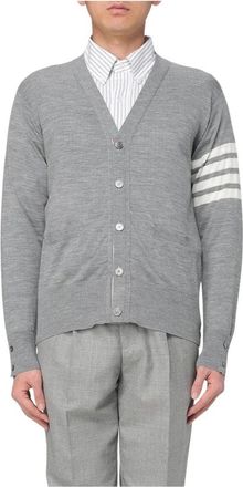 Thom Browne Homme, Pulls, Gris, Taille: XL Cardigans