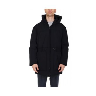 Emporio Armani Homme, Vestes, Bleu, Taille: 2XL Doudoune trois-quarts &agrave; capuche