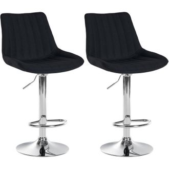 Clp 2er Set Barhocker Toni Stoff Chromm
