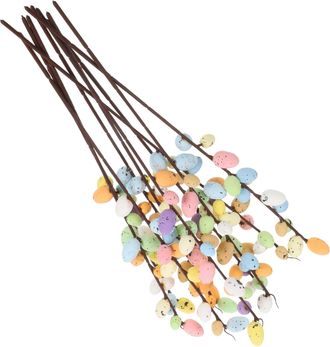 Cabilock 10st Osterzweig Gef&auml;lschte Eierdekoration Ei-Kranz Verzweigte Eier Vogeleiernest K&uuml;nstliche Eier K&uuml;nstliche Zweige Eierdekorateur Vogel- Vogelnest Ei 