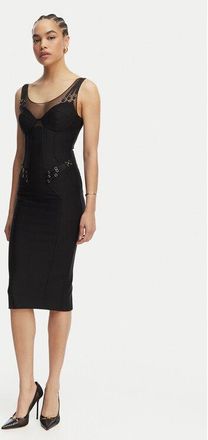 Elisabetta Franchi Coctailkleid AB-870-61E2-V650 Schwarz Slim Fit
