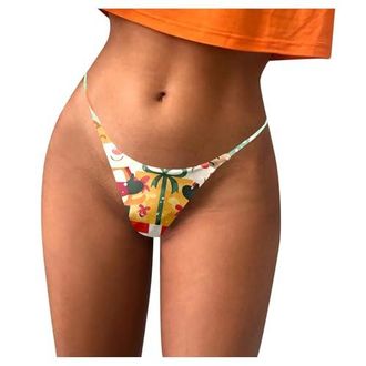 Generic Culottes de Noël en coton pour femme - Taille basse - Sous-vêtements respirants et confortables - Pour femme - Élastique - Doux et érotique - Sexy, Bl