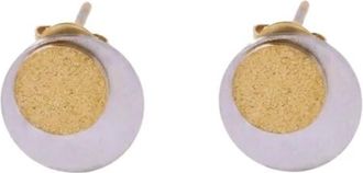 Dansk Copenhagen LIV Boucle dOreille Ouverte 2en1 - Femme - Accessoires - Jaune - Taille: ONE Size