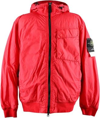Stone Island Crinkle Reps Kapuzenjacke - - Jackets - Herren - Rot - L