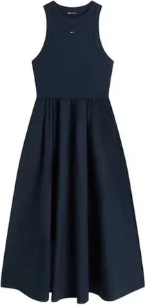 Tommy Hilfiger Robe d&eacute;bardeur longue slim en popeline en coton
