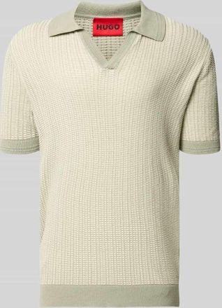 HUGO BOSS Regular Fit Poloshirt aus Baumwoll-Leinen-Mix Modell SEEROY