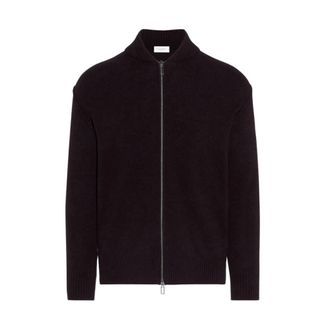Paolo Pecora Rei&szlig;verschluss-Strickjacke mit hohem Kragen - - Knitwear - Herren - Schwarzk - XL