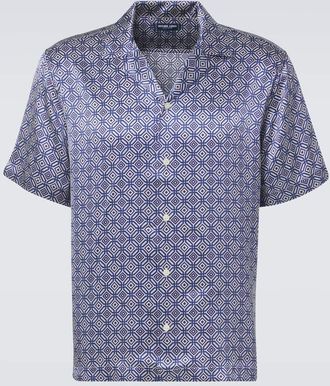 Frescobol Carioca Bedrucktes Hemd Roberto aus Seide