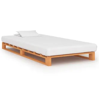 vidaXL Vidaxl - Giroletto In Pallet Marrone Legno Massello Di Pino 100x200 Cm