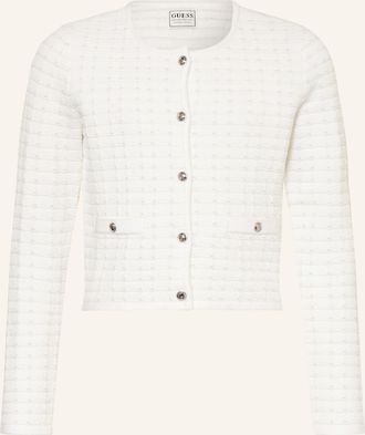 Guess Strickjacke Ceremony Mit Glitzergarn weiss