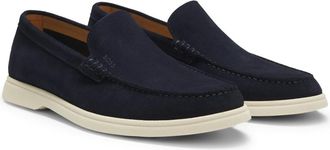 HUGO BOSS Sportlicher Loafer aus Veloursleder mit Label-Pr&auml;gung in
