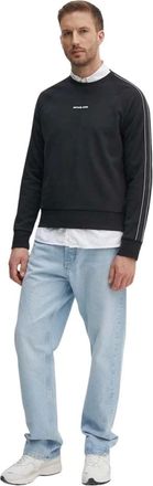 Michael Kors Homme, Sweatshirts et sweats &agrave; capuche, Noir, Taille: 2XL SweaT-shirt en coton m&eacute;lang&eacute; avec bande logo
