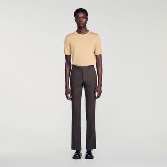 Sandro Pantalon de costume en laine