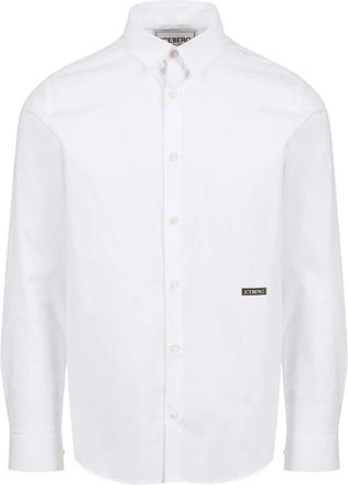 Iceberg Homme, Chemises, Blanc, Taille: XL Chemise Blanche Slim Fit &agrave; Manches Longues
