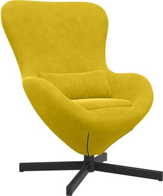 vidaXL Fauteuil oeuf Jaune Velours Vidaxl