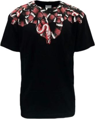 Marcelo Burlon Homme, Tops, Noir, Taille: L T-shirt &agrave; manches courtes