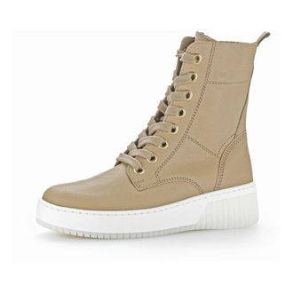 Gabor Beige Leder Schn&uuml;rstiefeletten - - Shoes - Damen - Beige - 37 EU