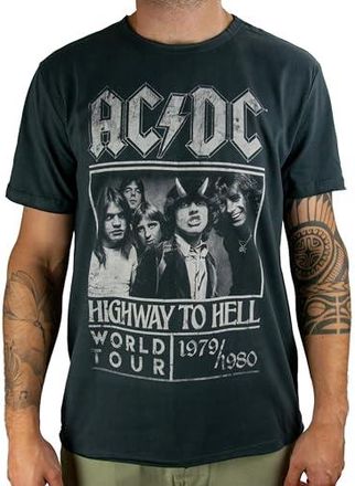 Amplified AC/DC Amplified Collection - Highway to Hell Poster Homme T-Shirt Manches Courtes Anthracite XL
