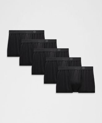 lululemon Boxer Always in Motion Lot de 5 pour Hommes - 8 cm - Noir - Taille 2XL