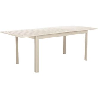Sweeek Ausziehbarer Gartentisch aus Aluminium, 6 Pl&auml;tze