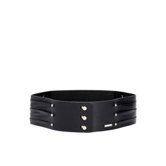 Liu Jo Breiter Lederg&uuml;rtel mit einfachem Verschluss - - Accessories - Damen - Schwarzk - S