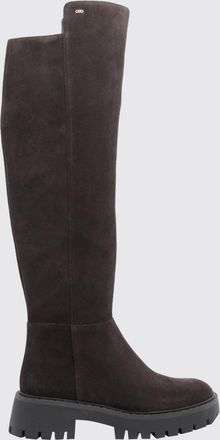 Michael Kors Kniehohe Stiefel Asher aus Veloursleder mit MK-Logo