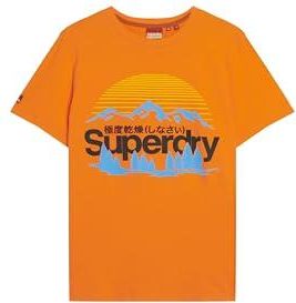 Superdry Outdoors Nr Graphic Tee C1-T-Shirt imprimé M, Orange Explosion Solaire, XL Homme