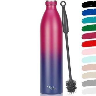 Milu Bouteille deau en Acier Inoxydable - Double paroi isol&eacute;e sous vide - Bouche Standard Gourde - 350ml 500ml / 750ml / 1000ml/ 1.5l - sans BPA - Thermo G