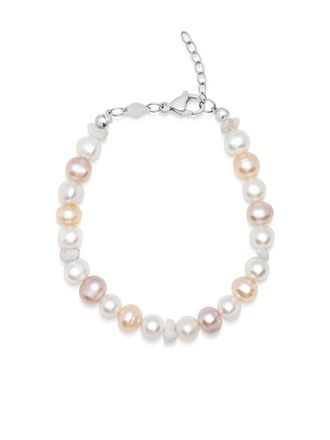 Nialaya bracelet à détails de perles brodées - Argent