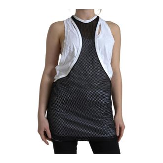 Dsquared2 Schwarz-Wei&szlig;es Logo Tank Top - - Tops - Damen - Schwarzk - S