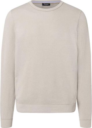 Maerz Rundhalspullover aus Baumwolle mit Reiskornstrutkur in