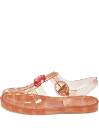 Gucci Jelly-Sandalen mit GG - Orange