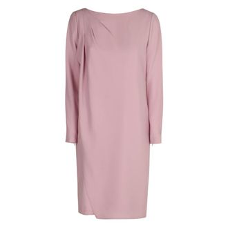 Emporio Armani Asymmetrisches Polyesterkleid mit Saum - - Dresses - Damen - Rosa - S
