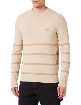 Jack & Jones Jack & Jones Herren Jcotwill Knit Crew Neck Strickpullover, Moonbeam, XL