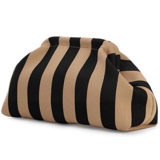 Generic Damen Clutch Handtaschen Strand Clutch Gewebte Clutch Geldb&ouml;rsen H&auml;keln Handtaschen Kn&ouml;del Tasche Sommer Geldb&ouml;rse Colorblock Tasche