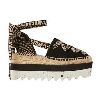Stella McCartney Schwarze flache Schuhe mit gekreuzten Riemen - - Shoes - Damen - Schwarzk - 41 EU