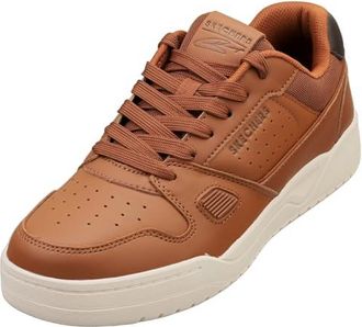 Skechers Homme Koopa Harry Kane Court Basket, Chestnut Leather, Suede/Mesh/Brown Trim, 44 EU