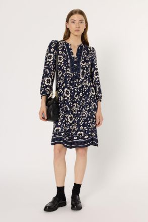 Gerard Darel Robe droite &agrave; fleurs - LAURE - Indigo