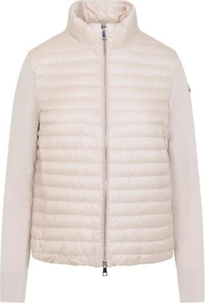 Moncler Femme, Vestes, Rose, Taille: 42 FR Cardigan Rembourr&eacute; Zipp&eacute;