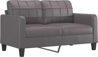 vidaXL 2-Sitzer-Sofa Grau 140 cm Kunstleder - Vidaxl
