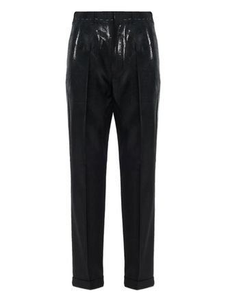 Maison Margiela pantalon &agrave; effet verni - Noir
