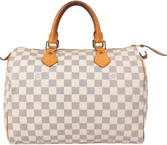Louis Vuitton Crossbody Bags - Louis Vuitton Damier Azur Monogram Speedy 30 Handb - Gr. unisize - in Beige - f&uuml;r Damen