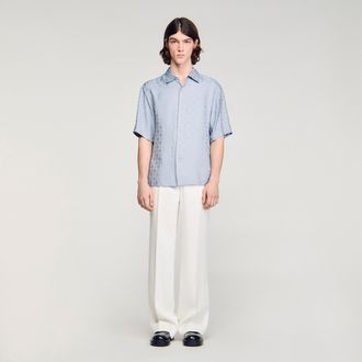 Sandro Chemise fluide square Cross