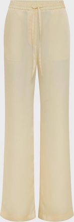 Gerard Darel Pantalon satin&eacute; - BAHYRA - Paille
