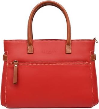 Zerimar | Sac &agrave; main en cuir v&eacute;ritable pour femme, style d&eacute;contract&eacute; | Sac bandouli&egrave;re en cuir naturel pour femme avec plusieurs compartiments | Id&eacute;al au quot